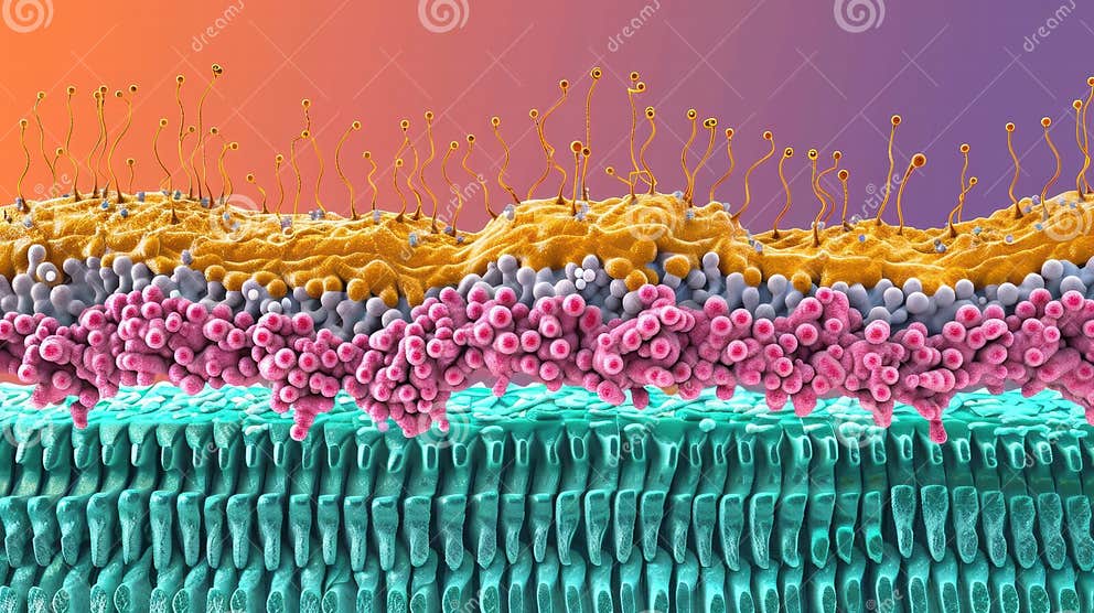 High-tech 3D Enzyme Protein Bond Visualization, Glowing Vibrant ...
