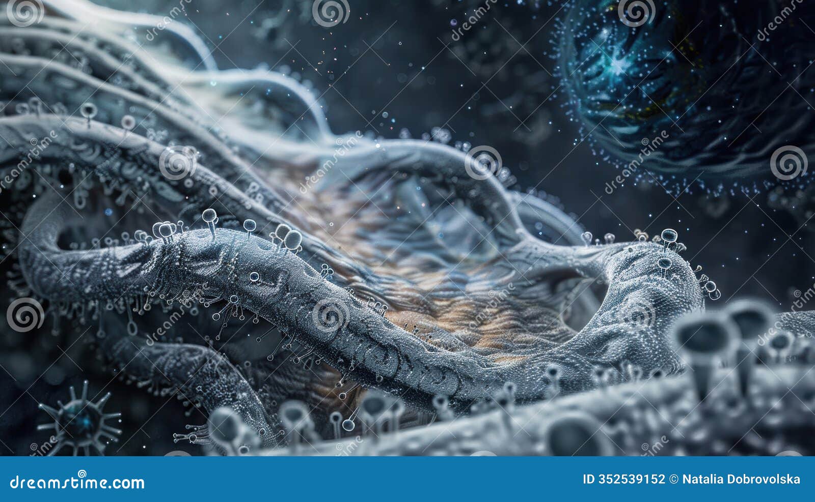 High-tech 3D Enzyme Protein Bond Visualization, Glowing Vibrant ...