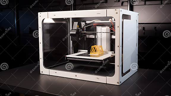A High-tech 3D Printing Machine Creating a Prototype Created with ...
