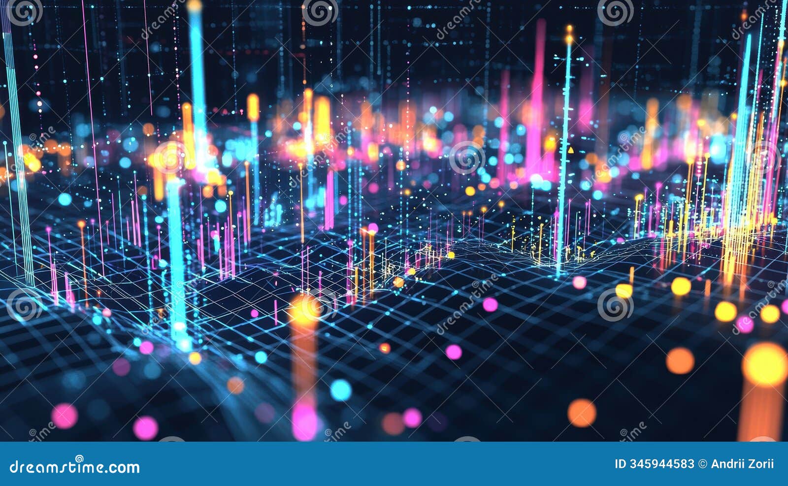 High-Tech 3D Scatter Plot of Productivity Levels Across Industries for ...