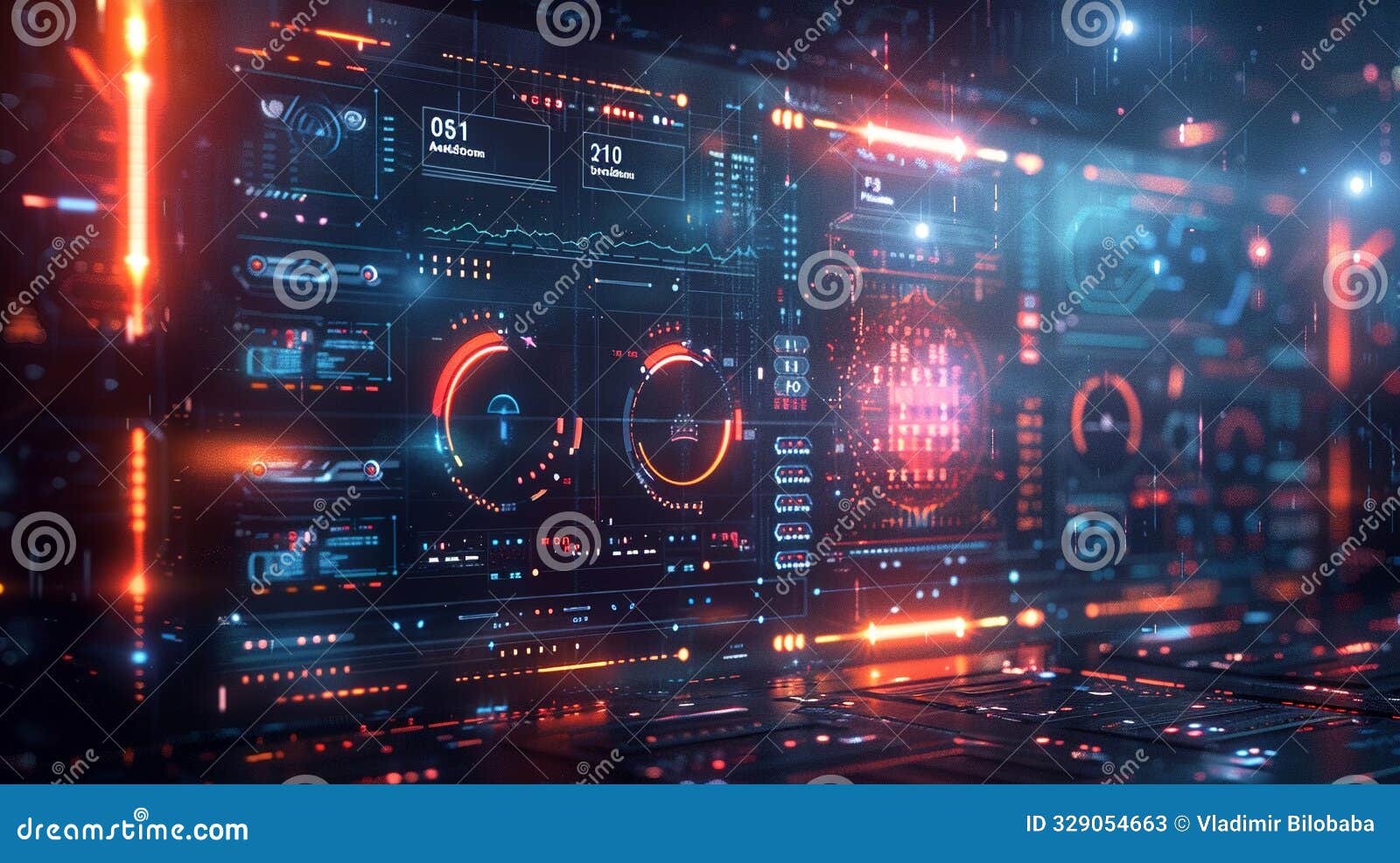 Futuristic Digital Dashboard Displaying Real-time Data Analytics and ... Futuristic Digital Dashboard Displaying Real-time Data Analytics and ...