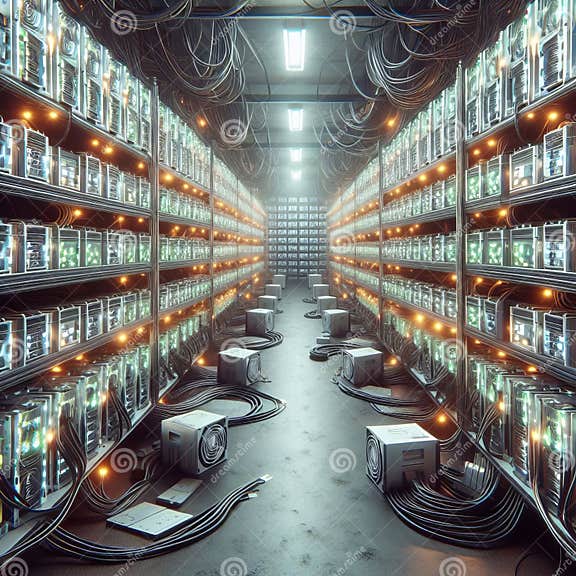 High-Tech Data Center Aisle with Server Equipment Stock Photo - Image ...