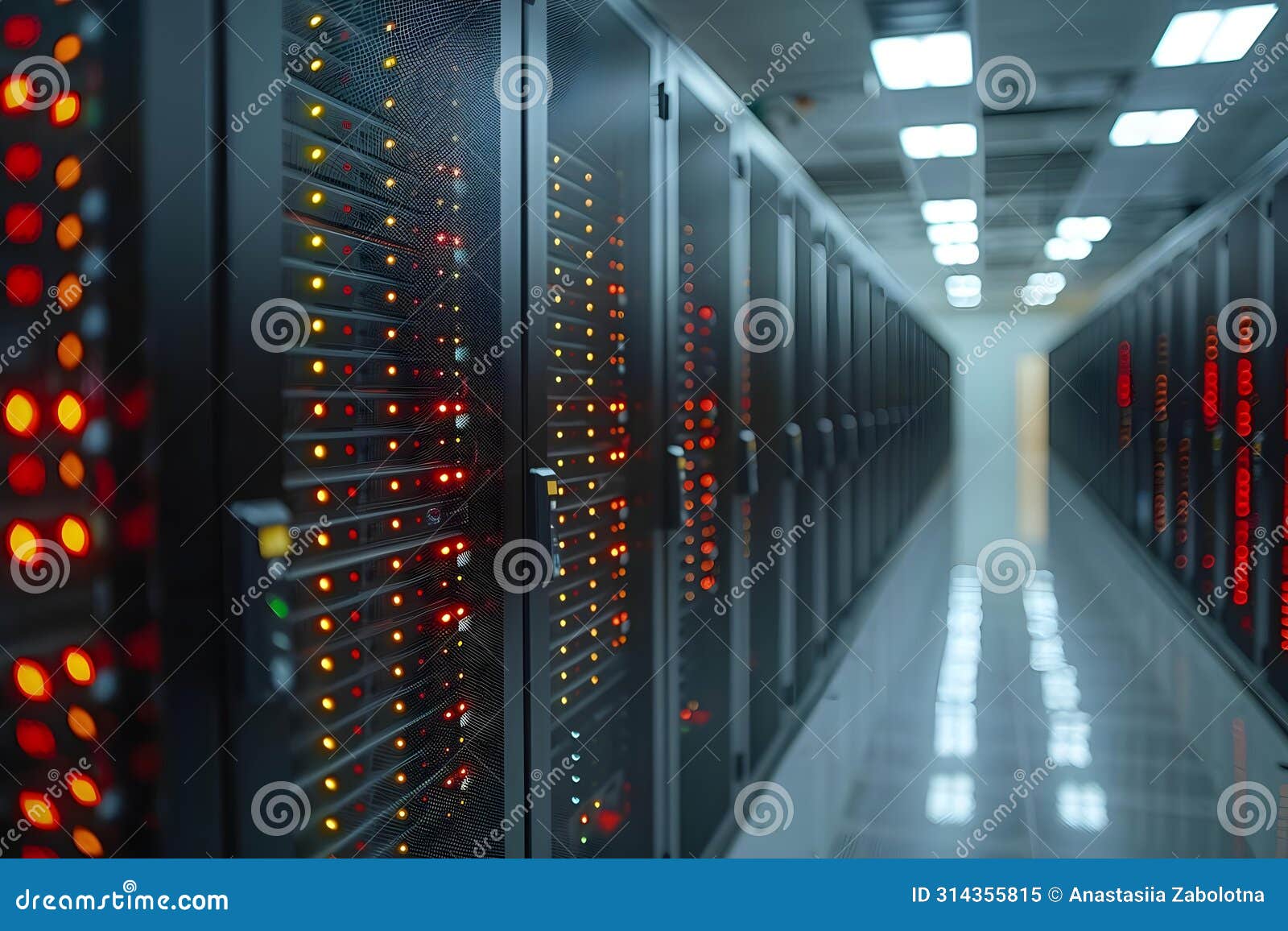 High-Tech Data Center Corridor. Concept Technology, Data Centers ... High-Tech Data Center Corridor. Concept Technology, Data Centers ...