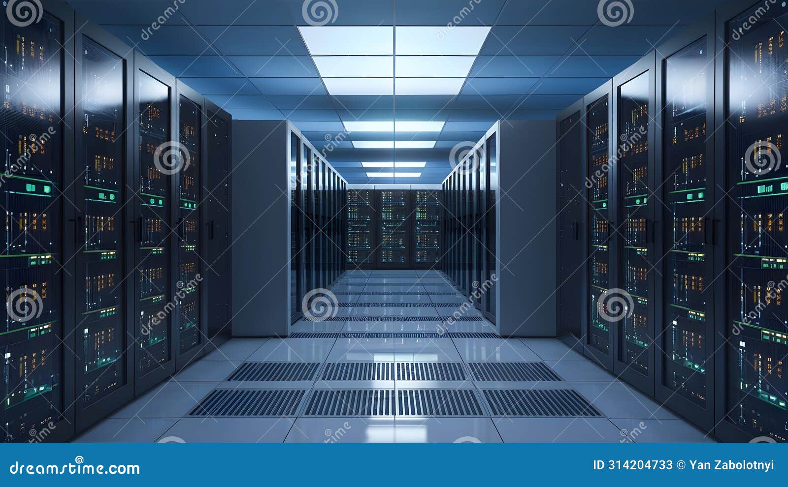 High-Tech Data Center Corridor with Illuminated Server Racks. Concept ... High-Tech Data Center Corridor with Illuminated Server Racks. Concept ...