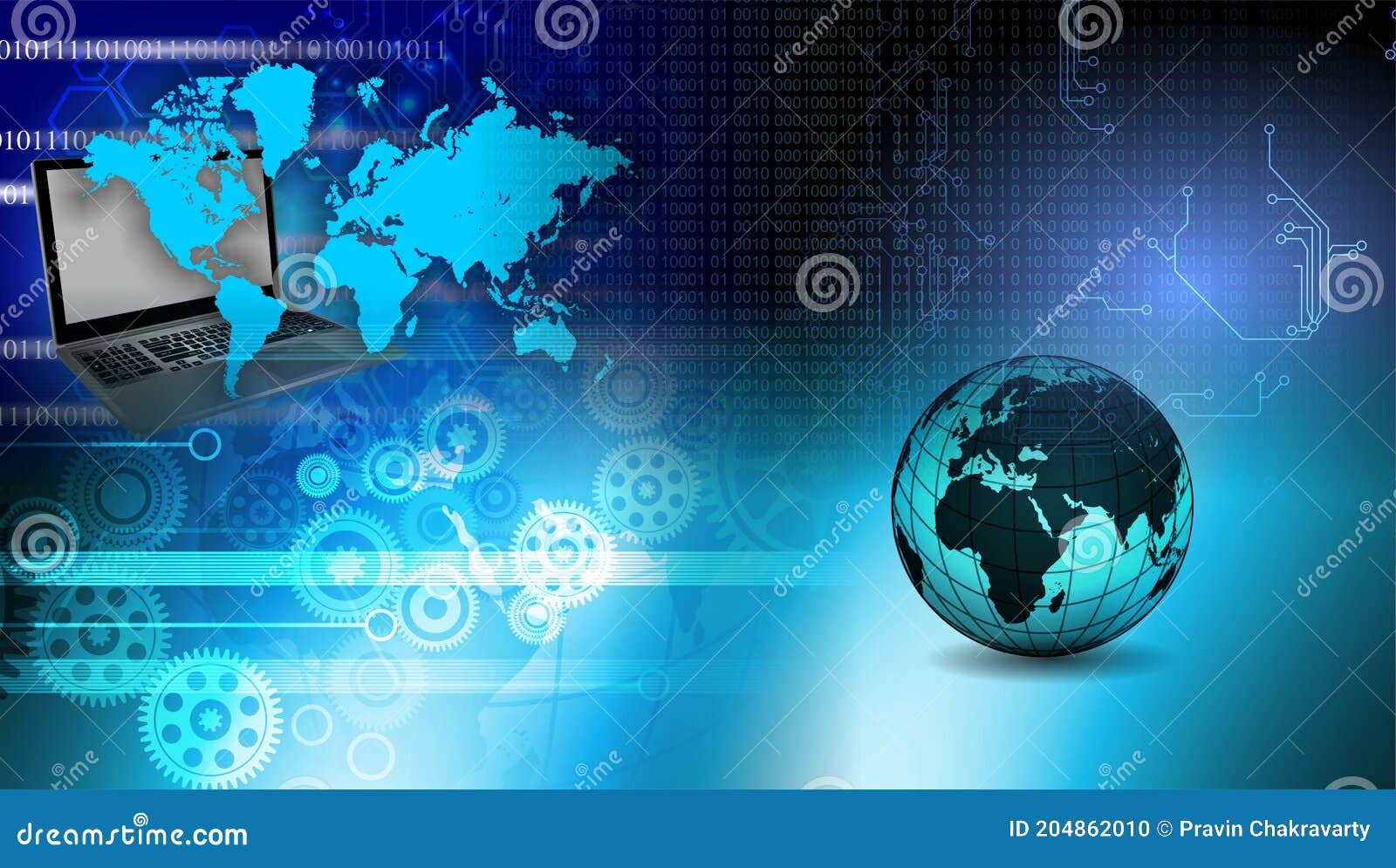 High-tech Data Security Technology Background.Global Digital Technology ...