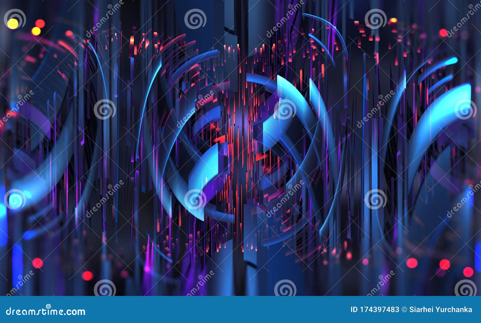 High Tech Design and Stained Glass Elements Stock Illustration ...