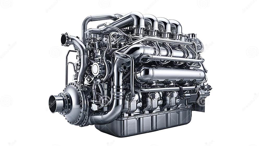 Modern Diesel Engine Showcasing Advanced Technology and Intricate ...