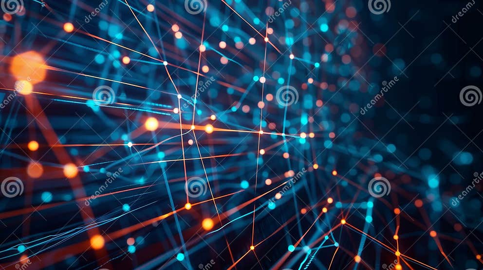 High Tech Digital Background Featuring Interconnected Data Streams for ...