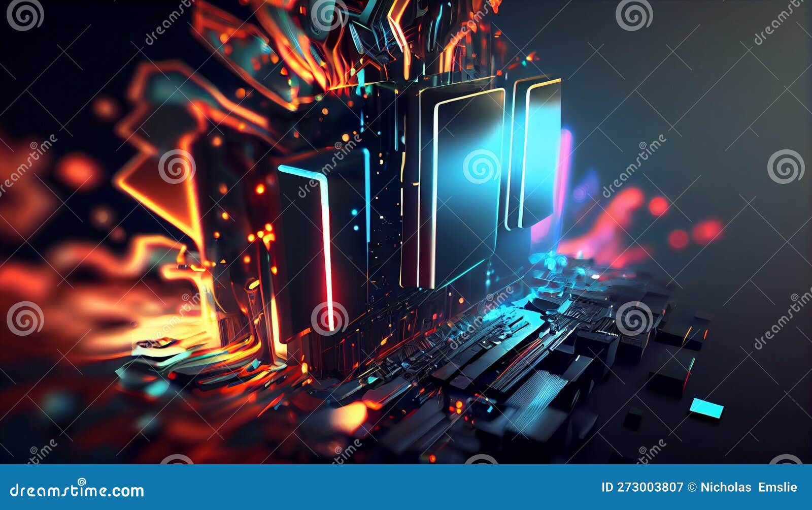 High Tech Digital Background Wallpaper Stock Illustration ...