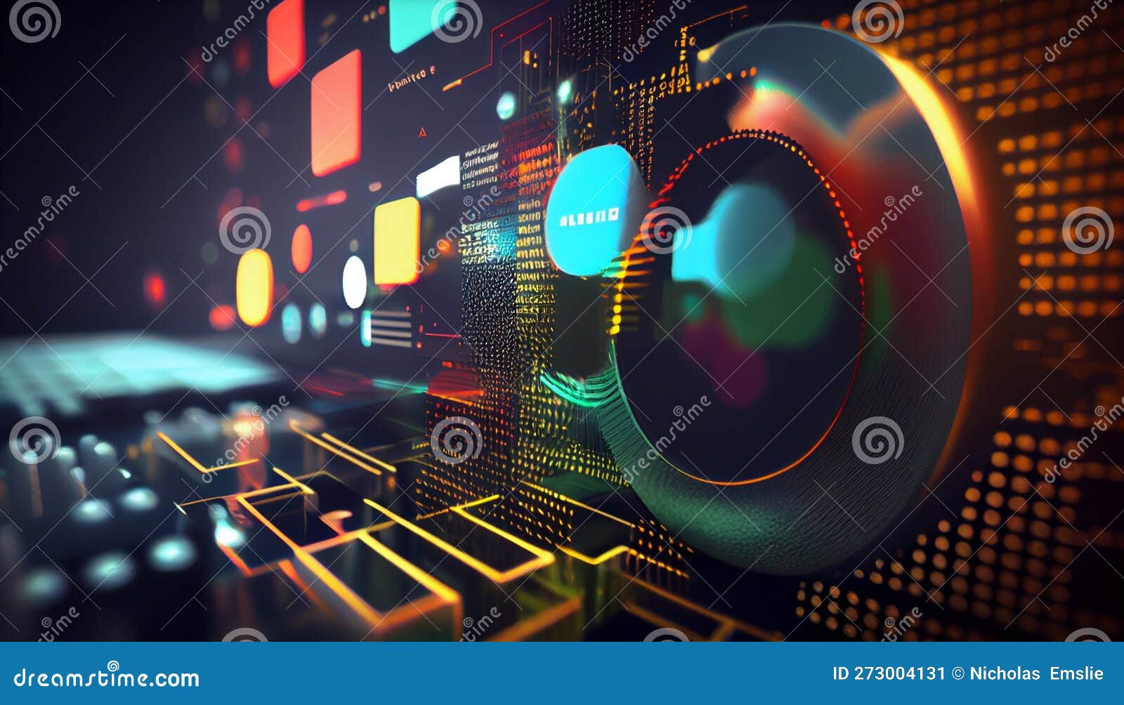 High Tech Digital Background Wallpaper Stock Illustration ...
