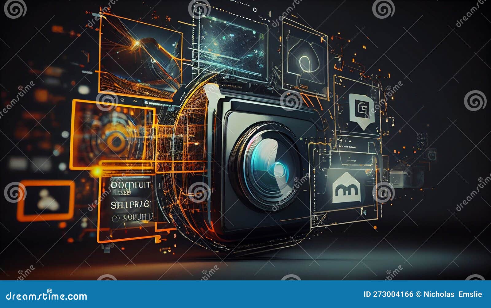 High Tech Digital Background Wallpaper Stock Illustration ...