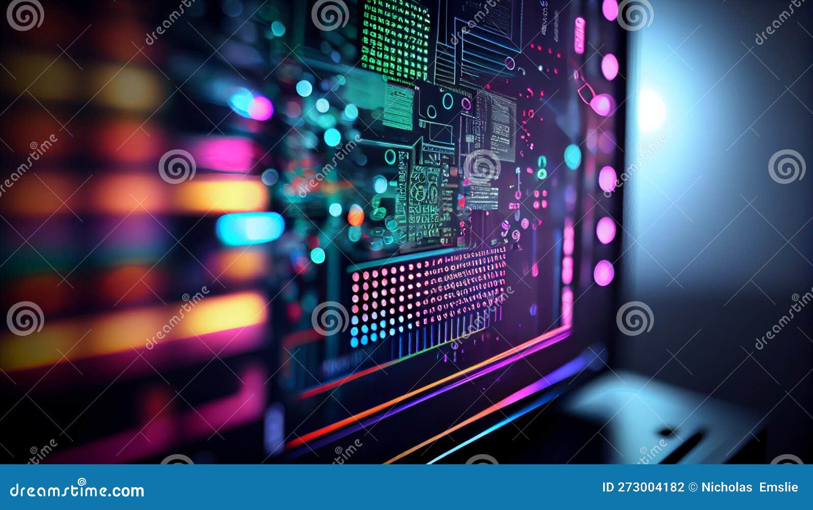 High Tech Digital Background Wallpaper Stock Illustration ...