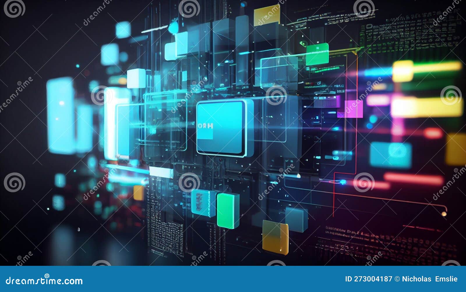 High Tech Digital Background Wallpaper Stock Illustration ...