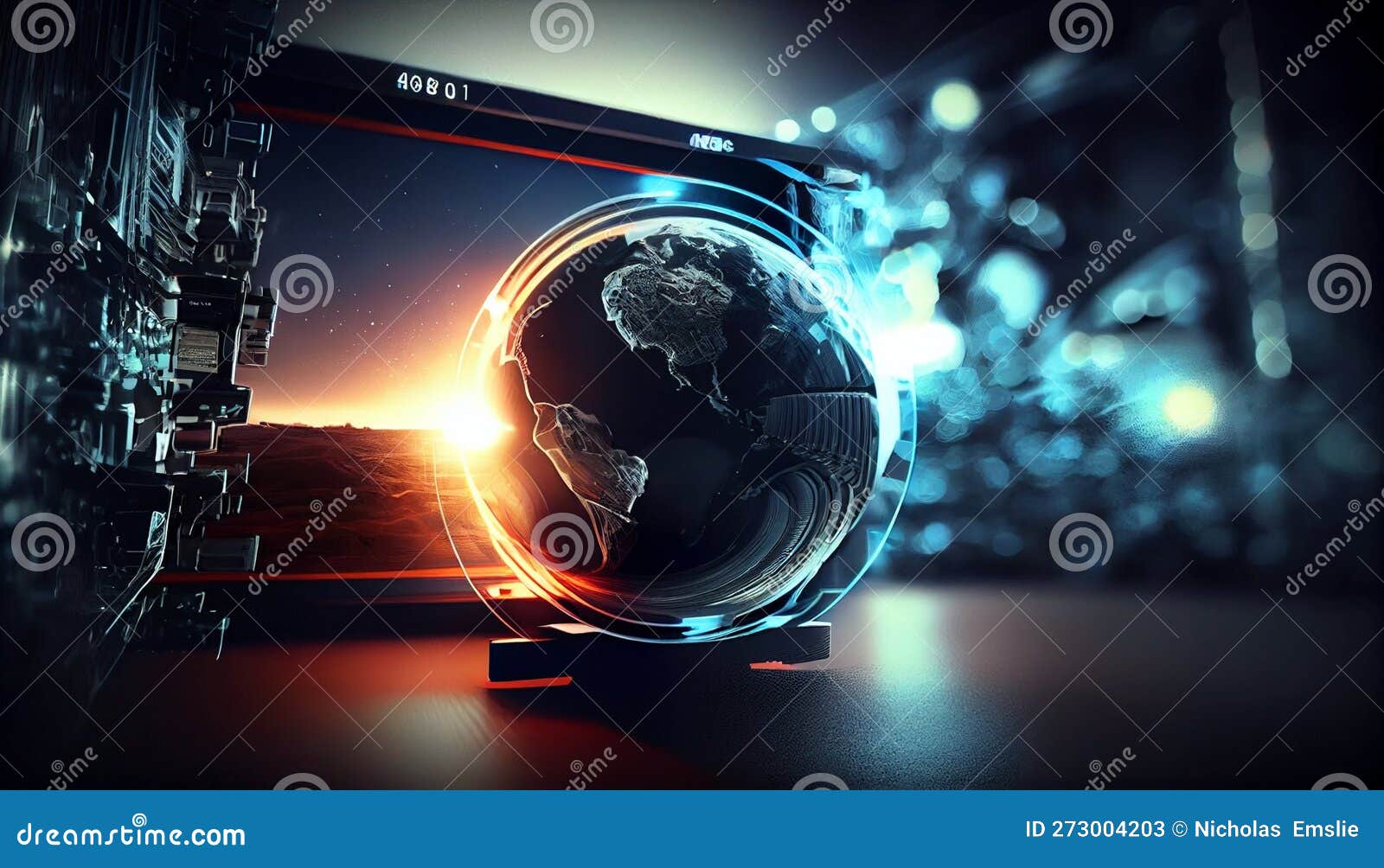 High Tech Digital Background Wallpaper Stock Illustration ...