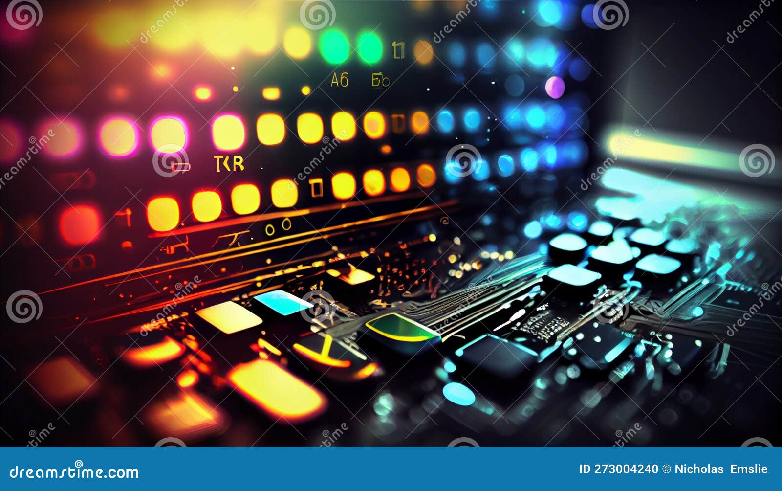 High Tech Digital Background Wallpaper Stock Illustration ...