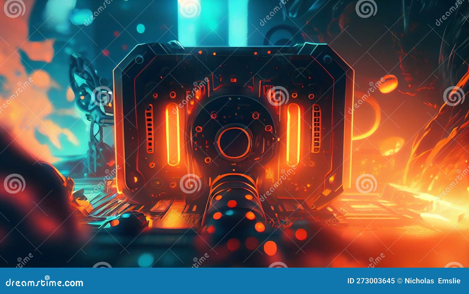 High Tech Digital Background Wallpaper Stock Illustration ...