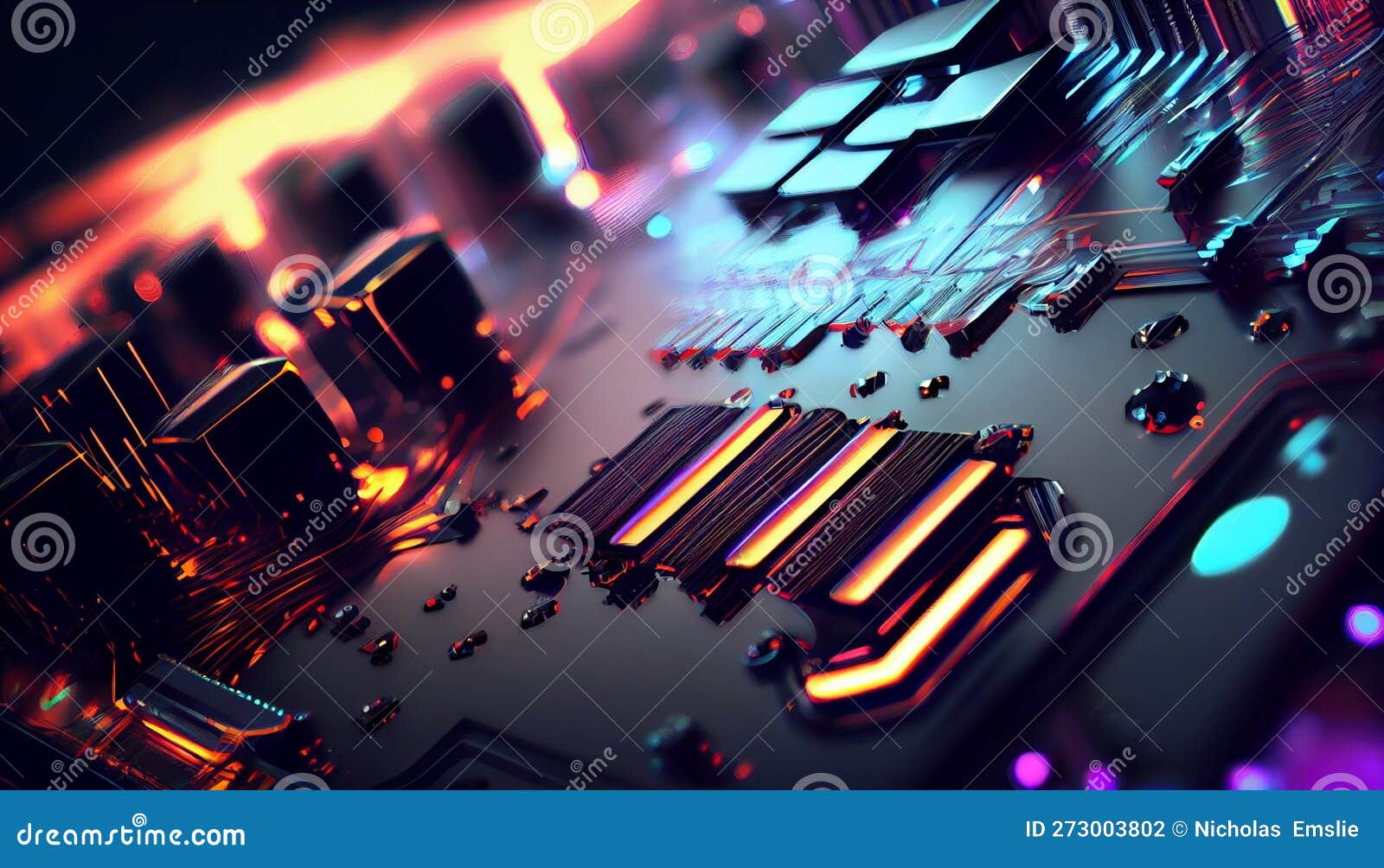 High Tech Digital Background Wallpaper Stock Illustration ...