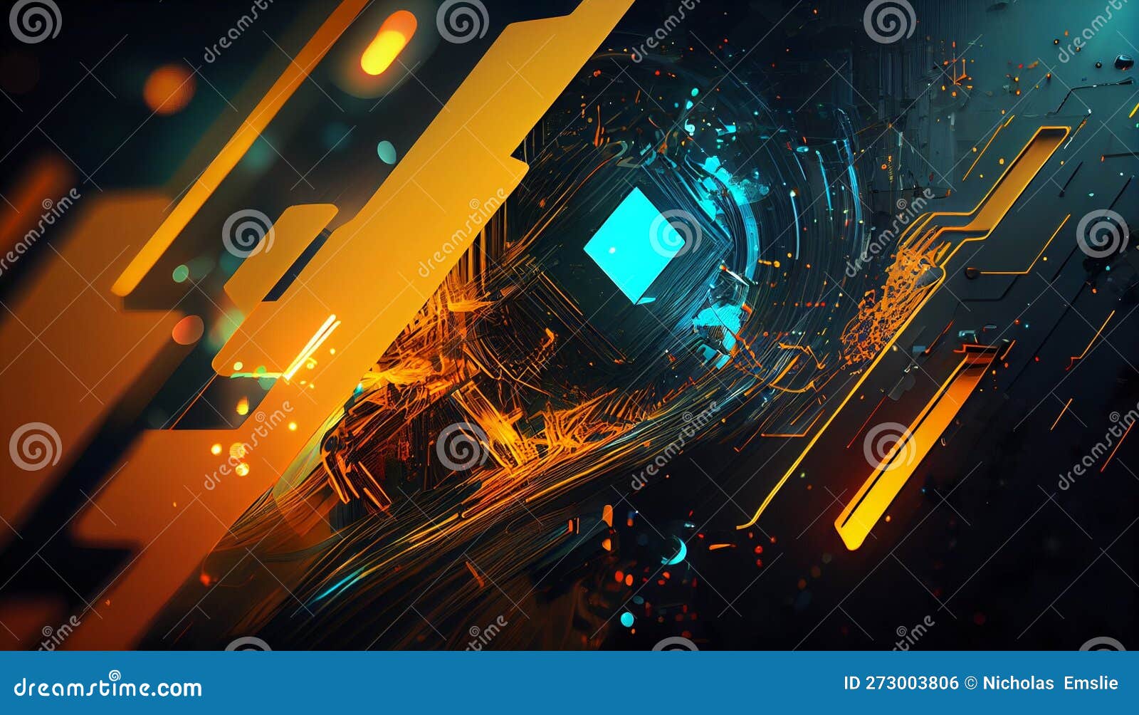 High Tech Digital Background Wallpaper Stock Illustration ...