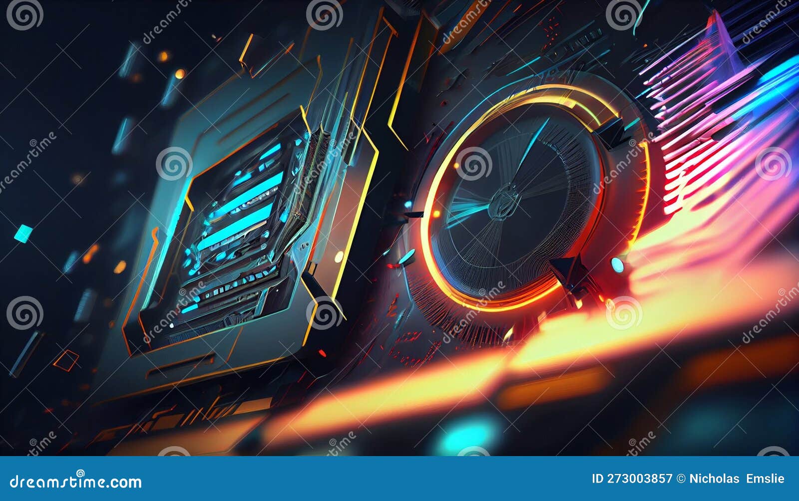 High Tech Digital Background Wallpaper Stock Illustration ...