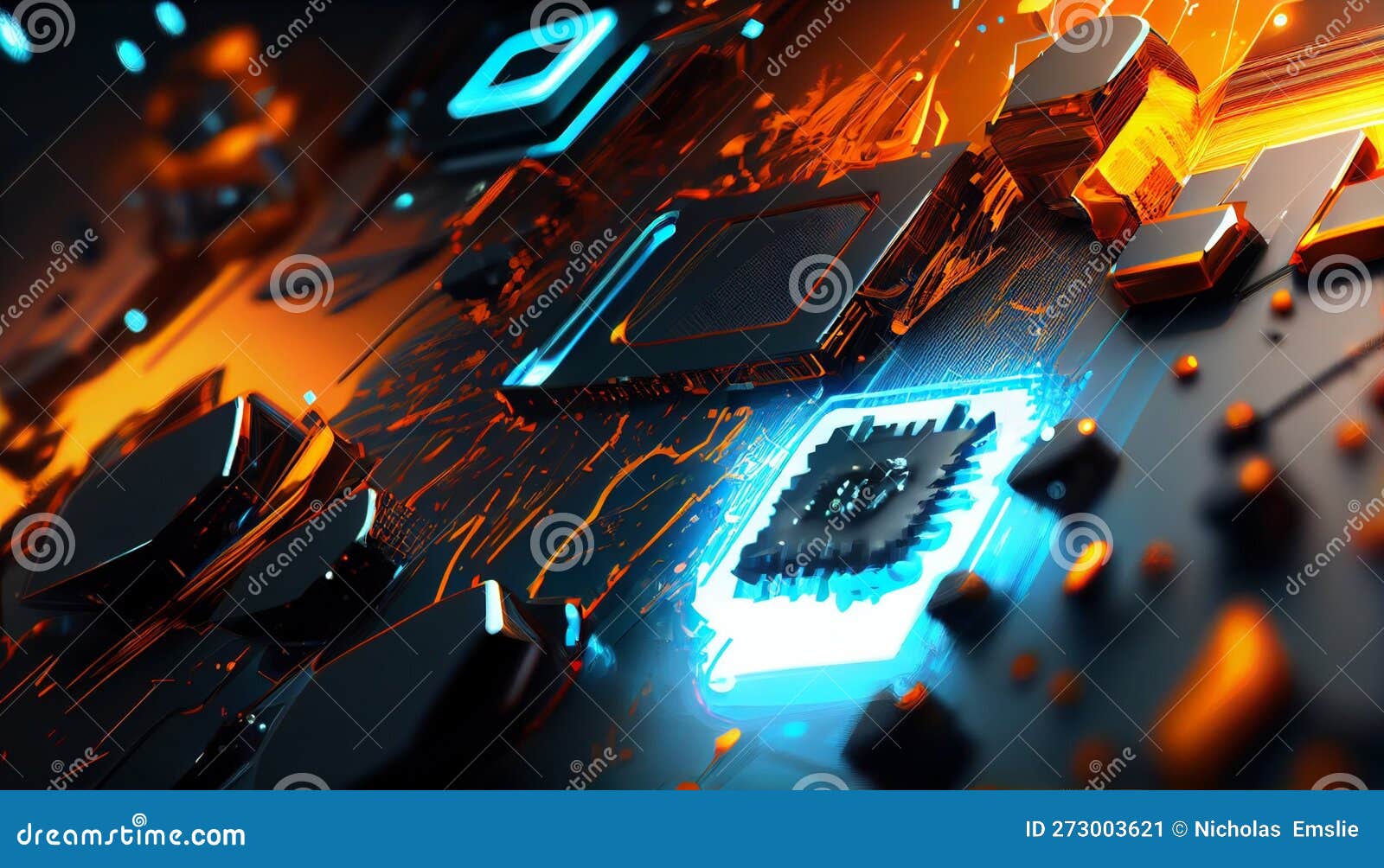 High Tech Digital Background Wallpaper Stock Illustration ...