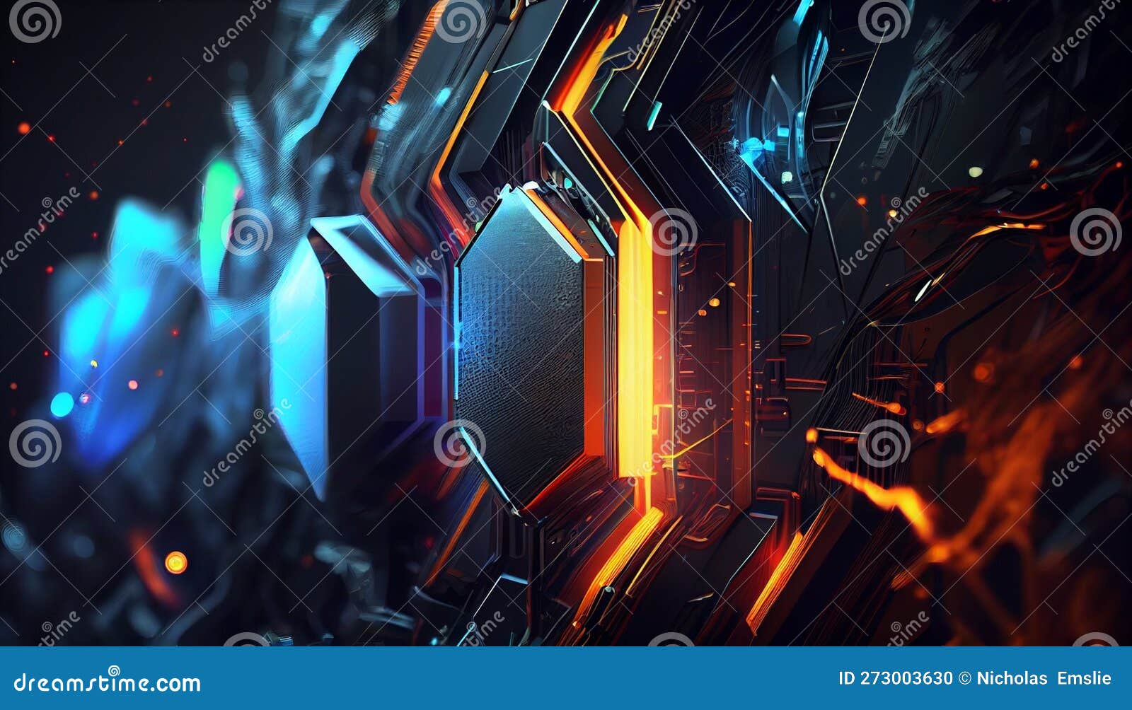 High Tech Digital Background Wallpaper Stock Illustration ...