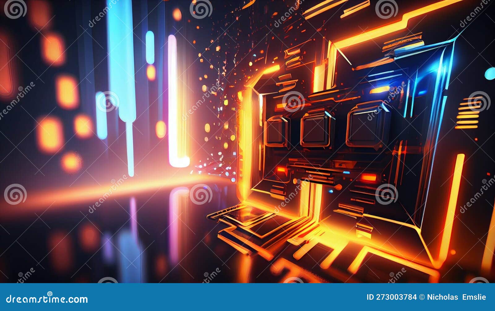 High Tech Digital Background Wallpaper Stock Illustration ...
