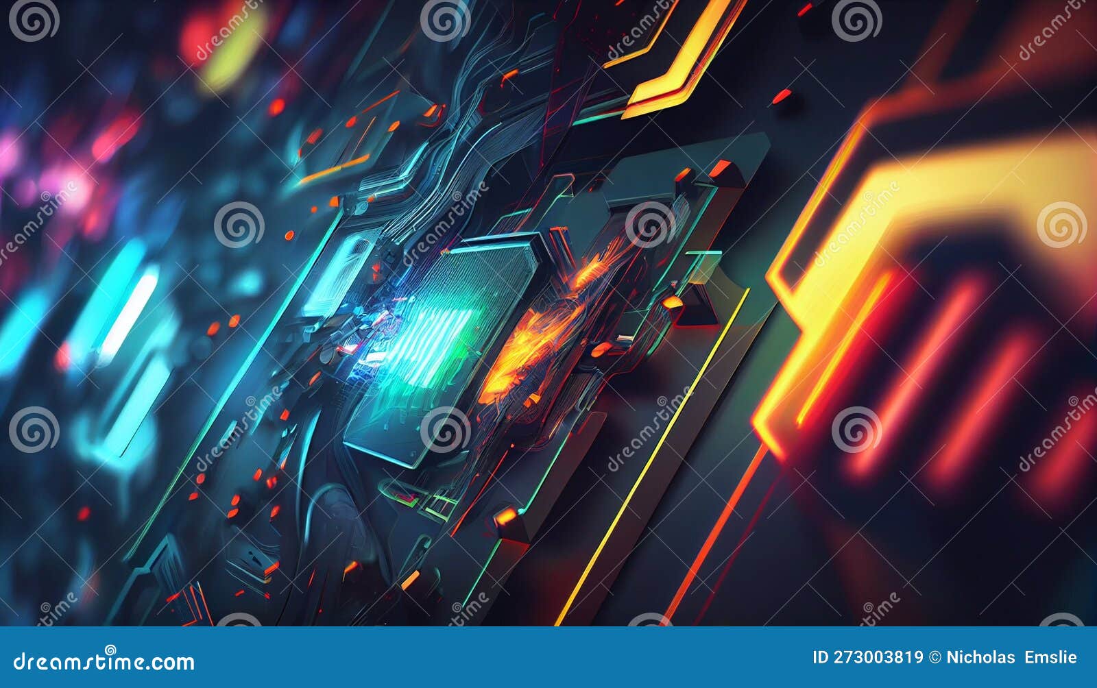 High Tech Digital Background Wallpaper Stock Illustration ...