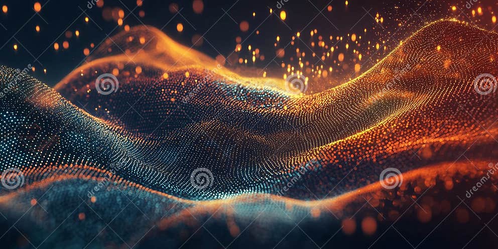 High-Tech Digital Data Stream Background with Vibrant Colors Stock ...