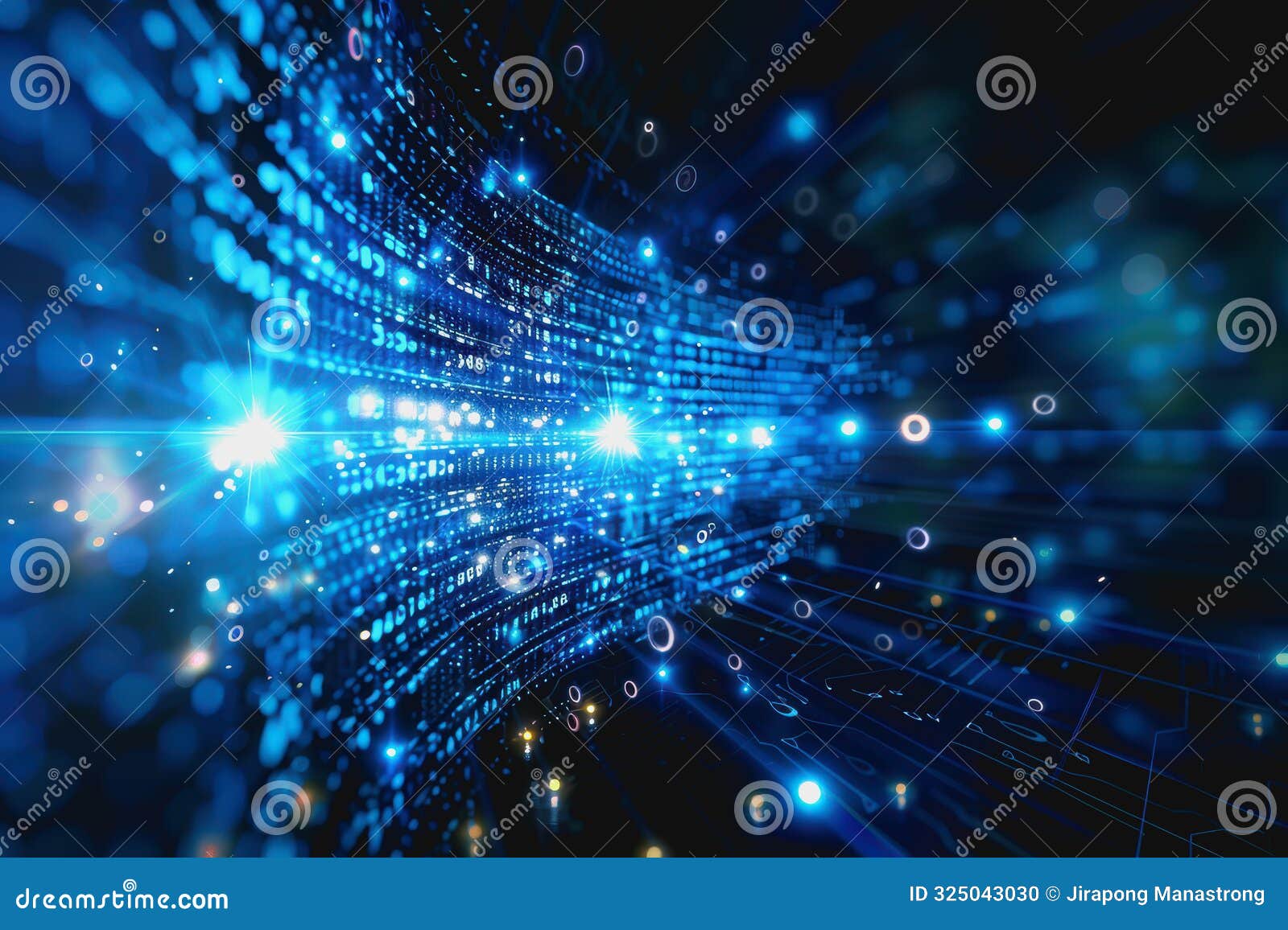 High-tech Digital Interface with Blue Circuitry, Depicting Futuristic ...