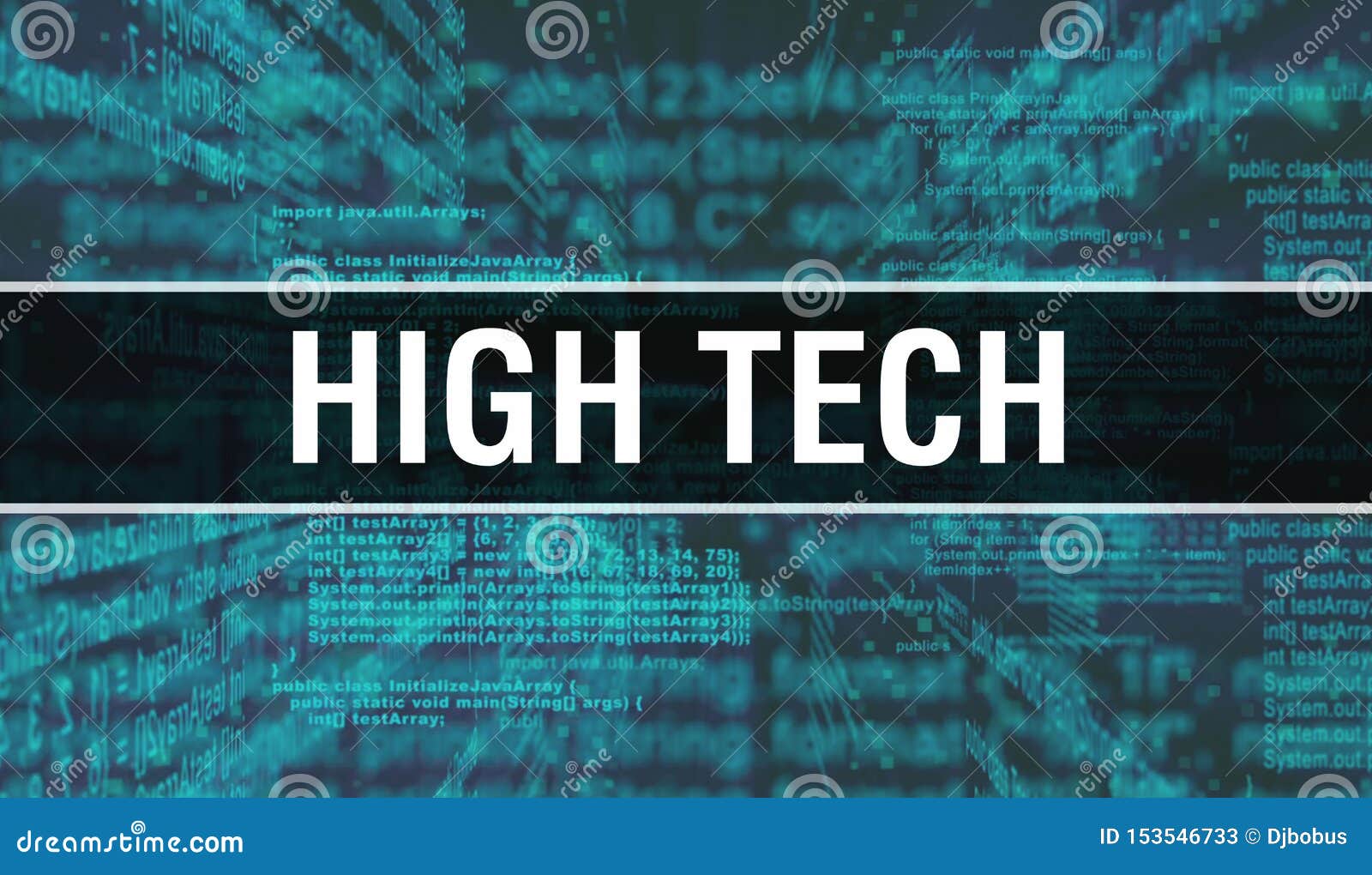 High Tech With Digital Java Code Text High Tech And Computer Software Coding Vector Concept