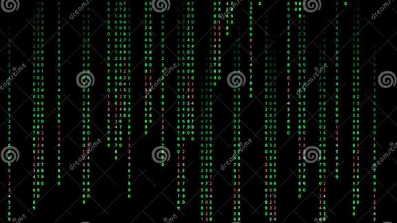 High Tech Digital Matrix Binary Code Falling. the Matrix Style Binary ...