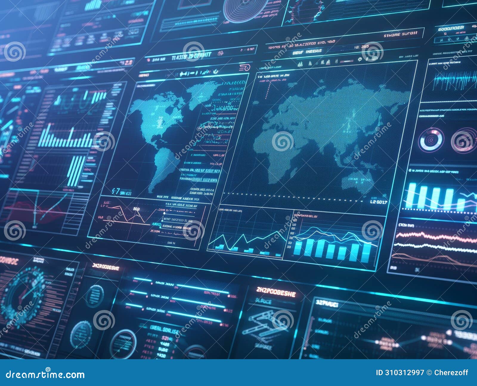 Advanced Monitoring Dashboard Interface Stock Image - Image of business, dashboard: 310312997