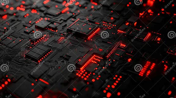 A High-tech Digital Technology Background Made of Particles and ...