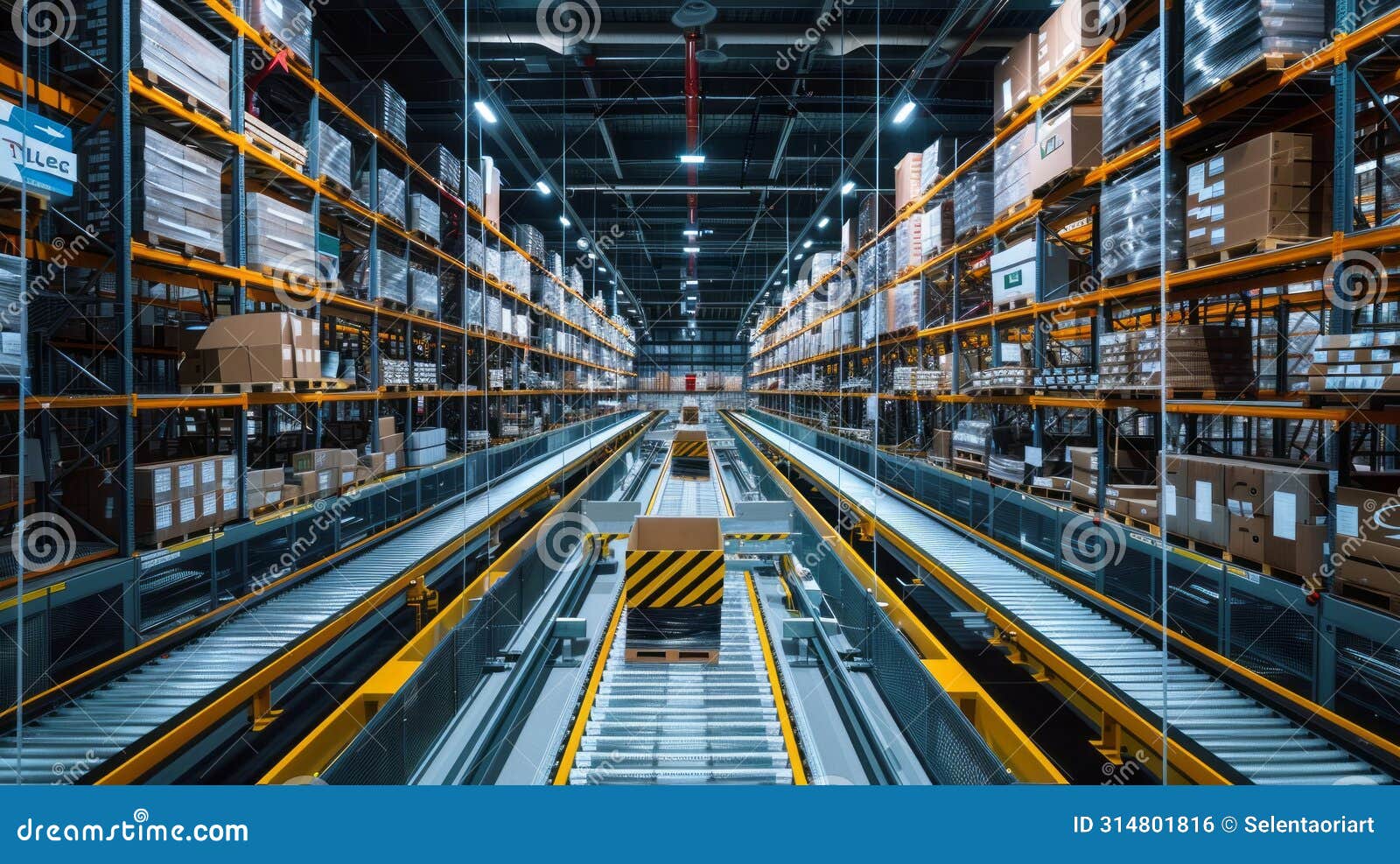 High-Tech Distribution Center Stock Illustration - Illustration of ...