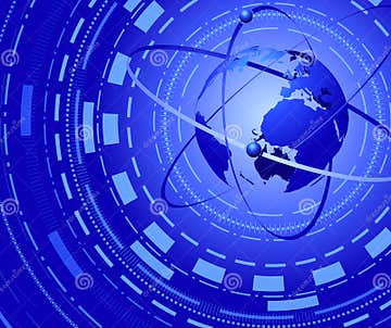 High-tech earth map stock vector. Illustration of digital - 13735359