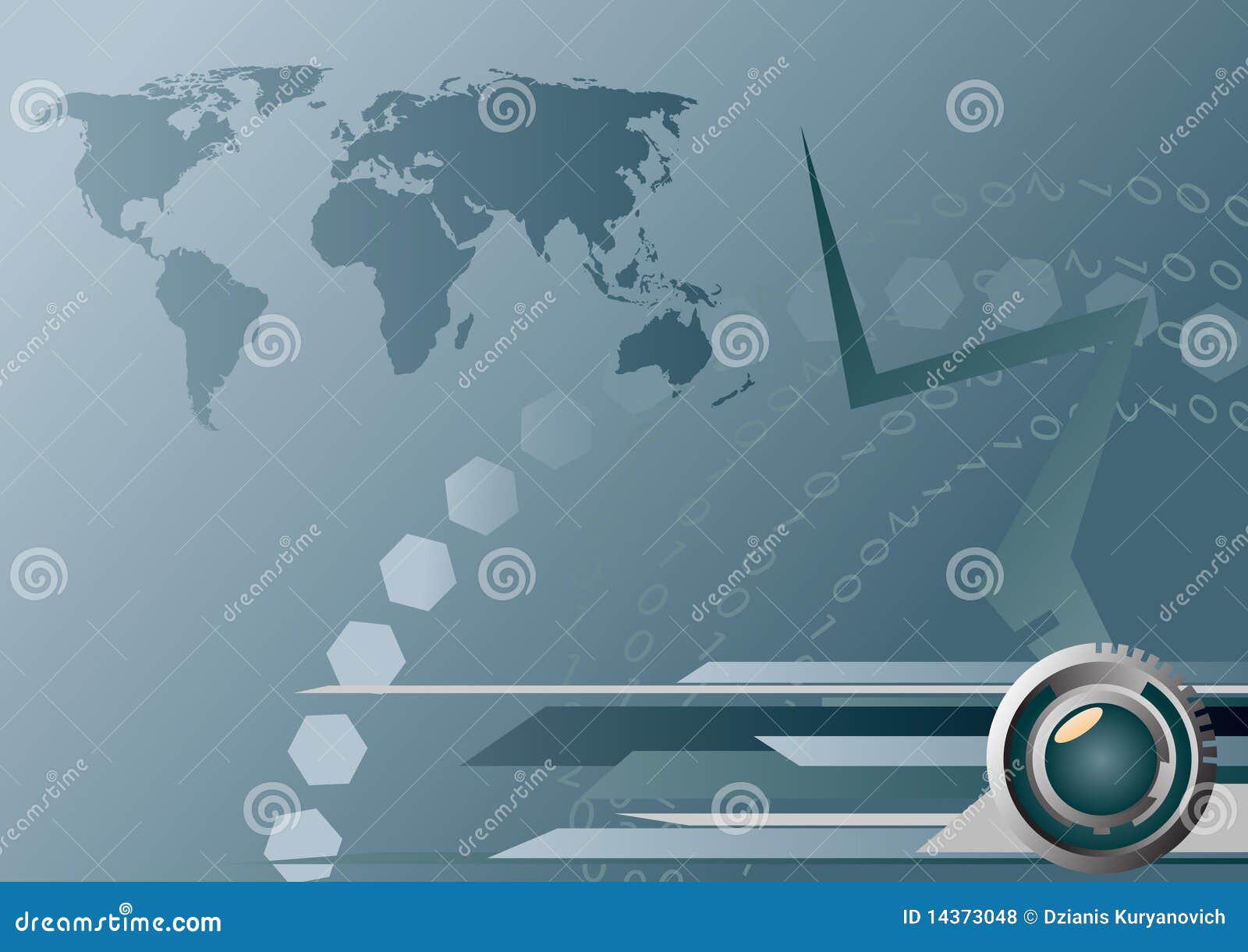 High-tech earth map stock vector. Illustration of bank - 14373048