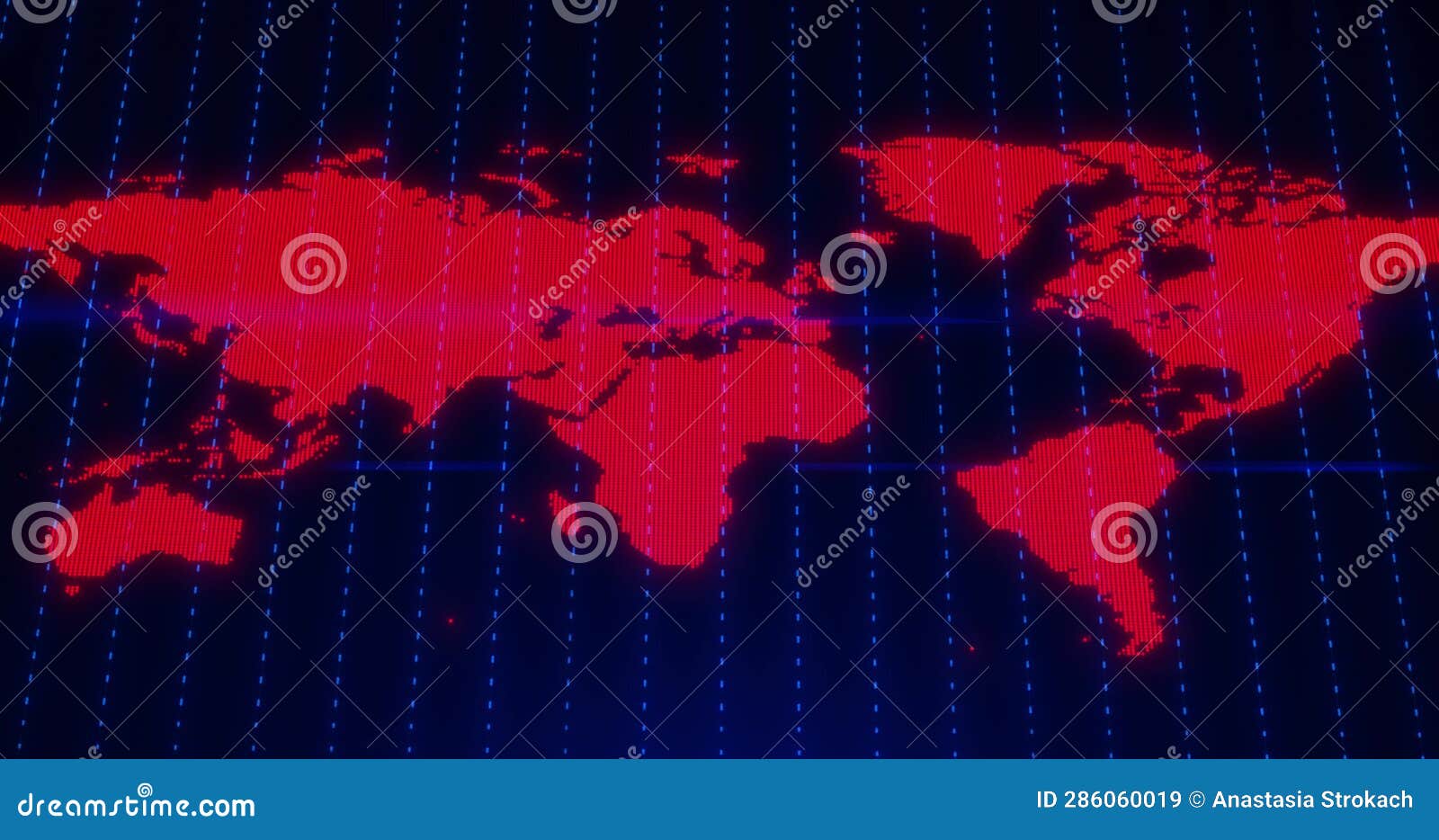 High Tech Earth Map Hologram, Communication and Big Data Visualization ...