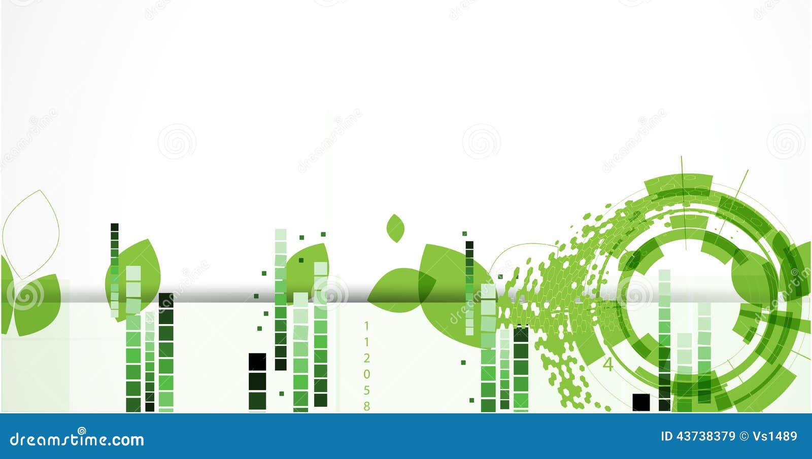 High Tech Eco Green Infinity Computer Technology Concept Background ...