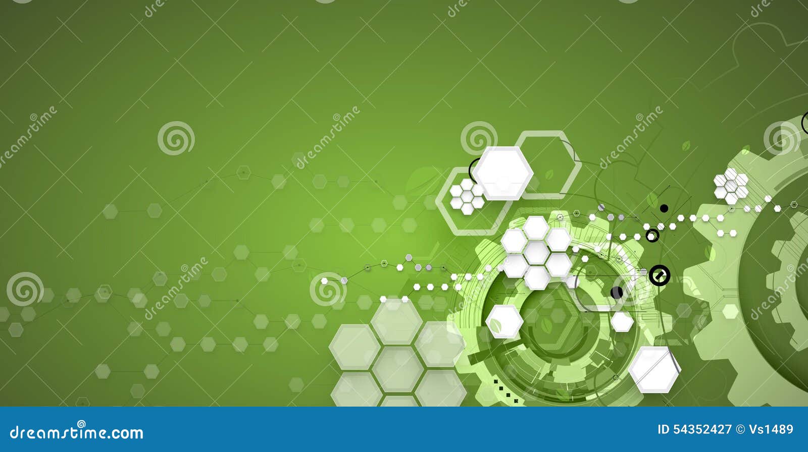 High Tech Eco Green Infinity Computer Technology Concept Background ...