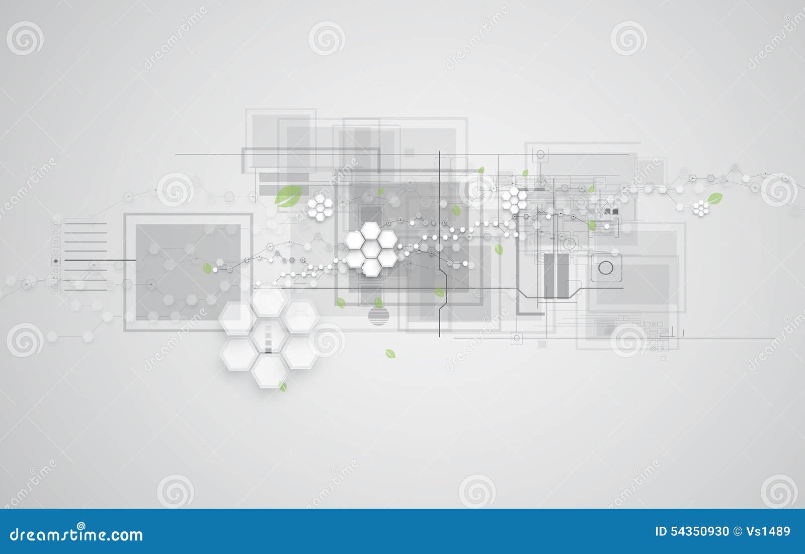 High Tech Eco Green Infinity Computer Technology Concept Background ...