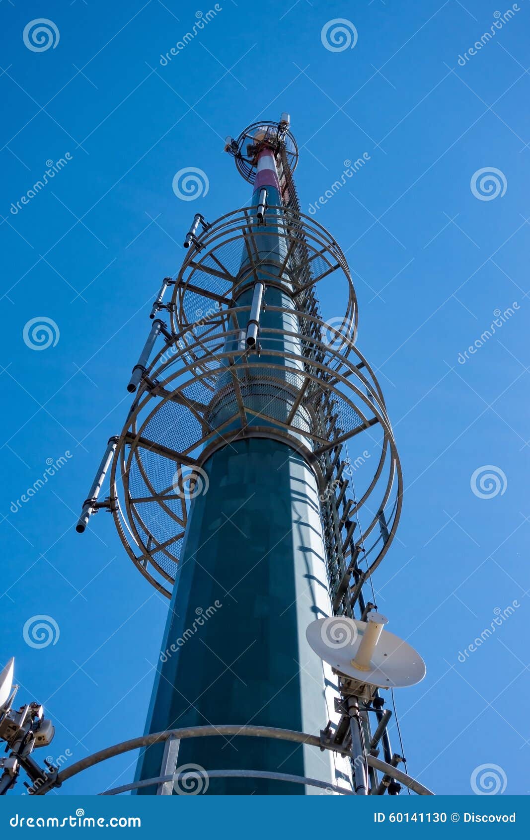 High-Tech Electronic Communications Tower Stock Photo - Image of ...