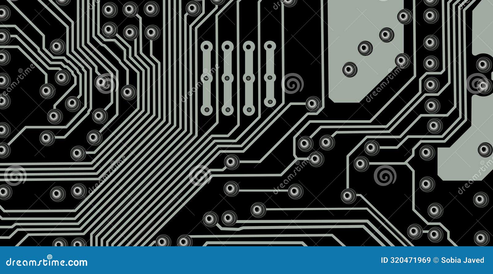 High-tech Electronic PCB Vector Image Stock Vector - Illustration of ...