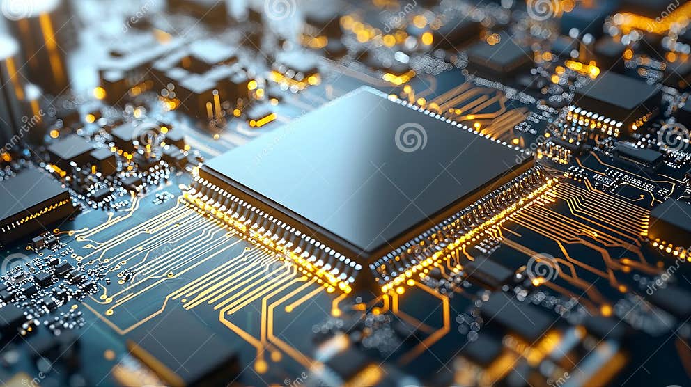 High-Tech Electronics Manufacturing Process with Workers Testing ...