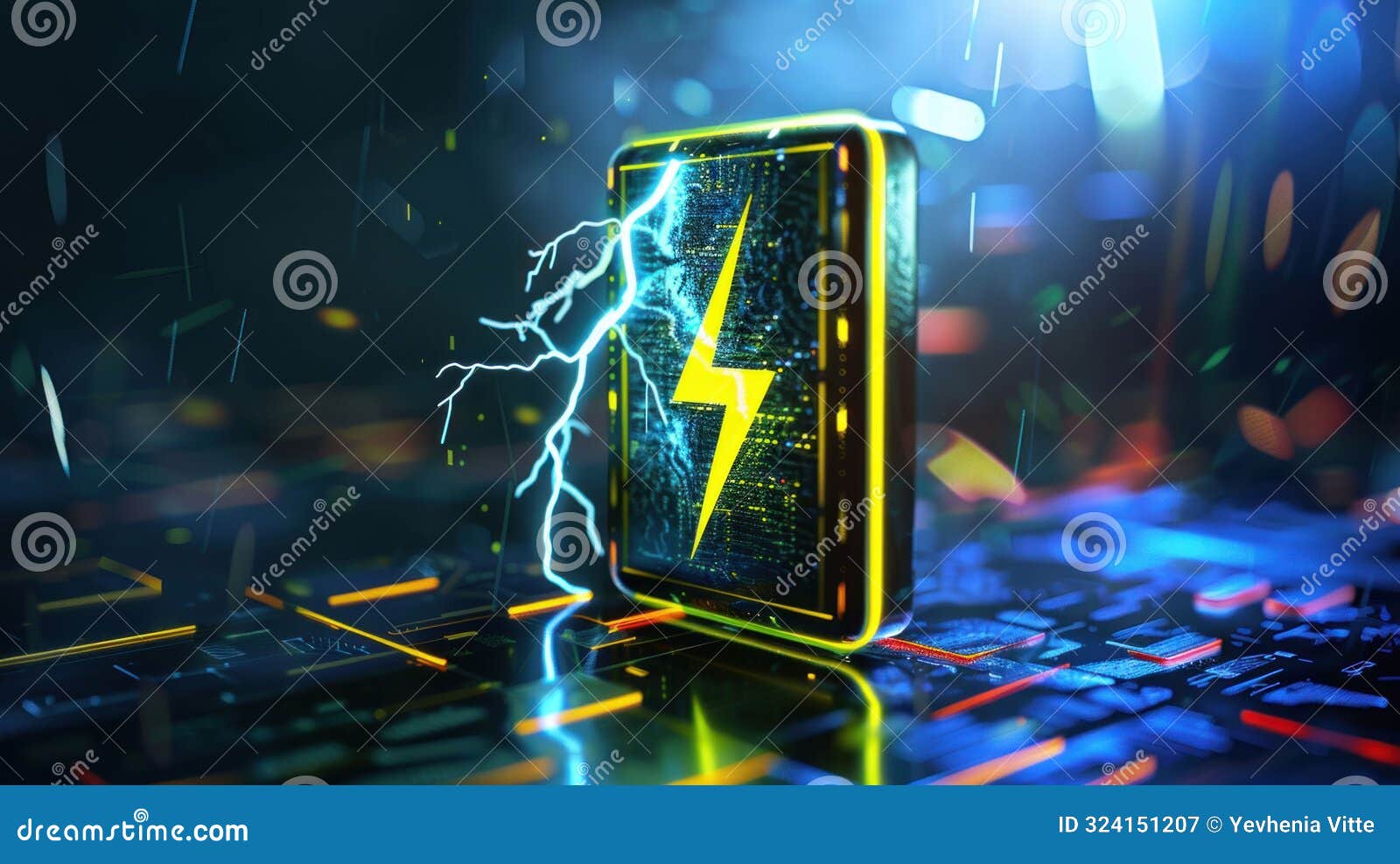 High-Tech Energy Power Symbol. Generative Ai Stock Illustration ...
