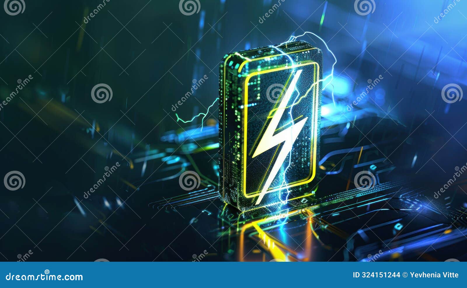 High-Tech Energy Power Symbol. Generative Ai Stock Illustration ...