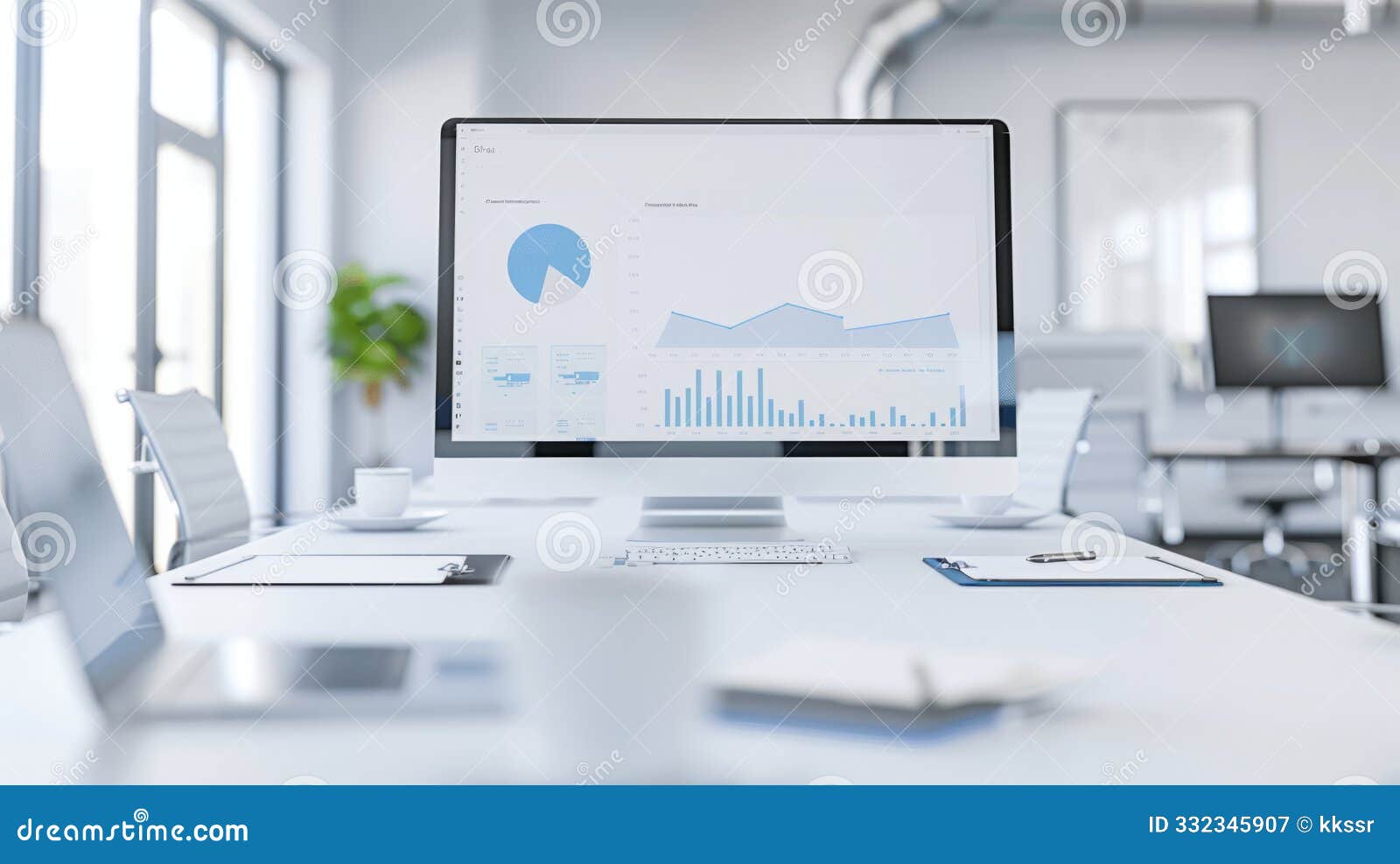 High-tech Environment for Digital Collaboration. Stock Illustration ...