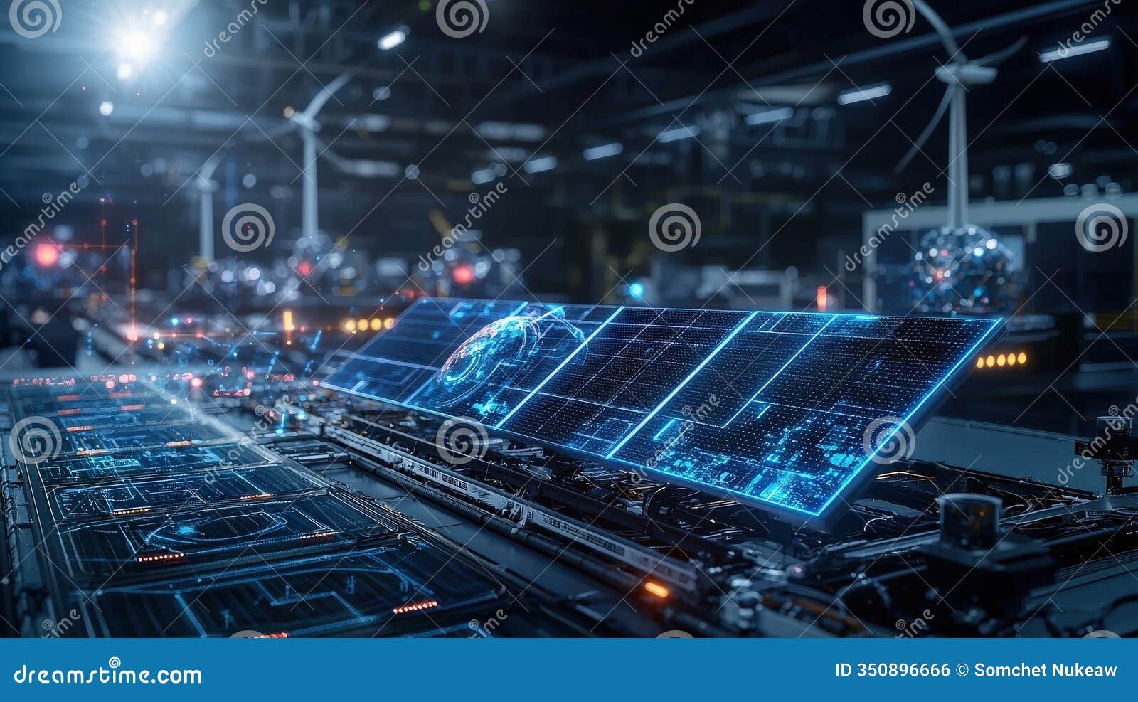 High-tech Environment Innovative Renewable Energy Solutions and Digital ...