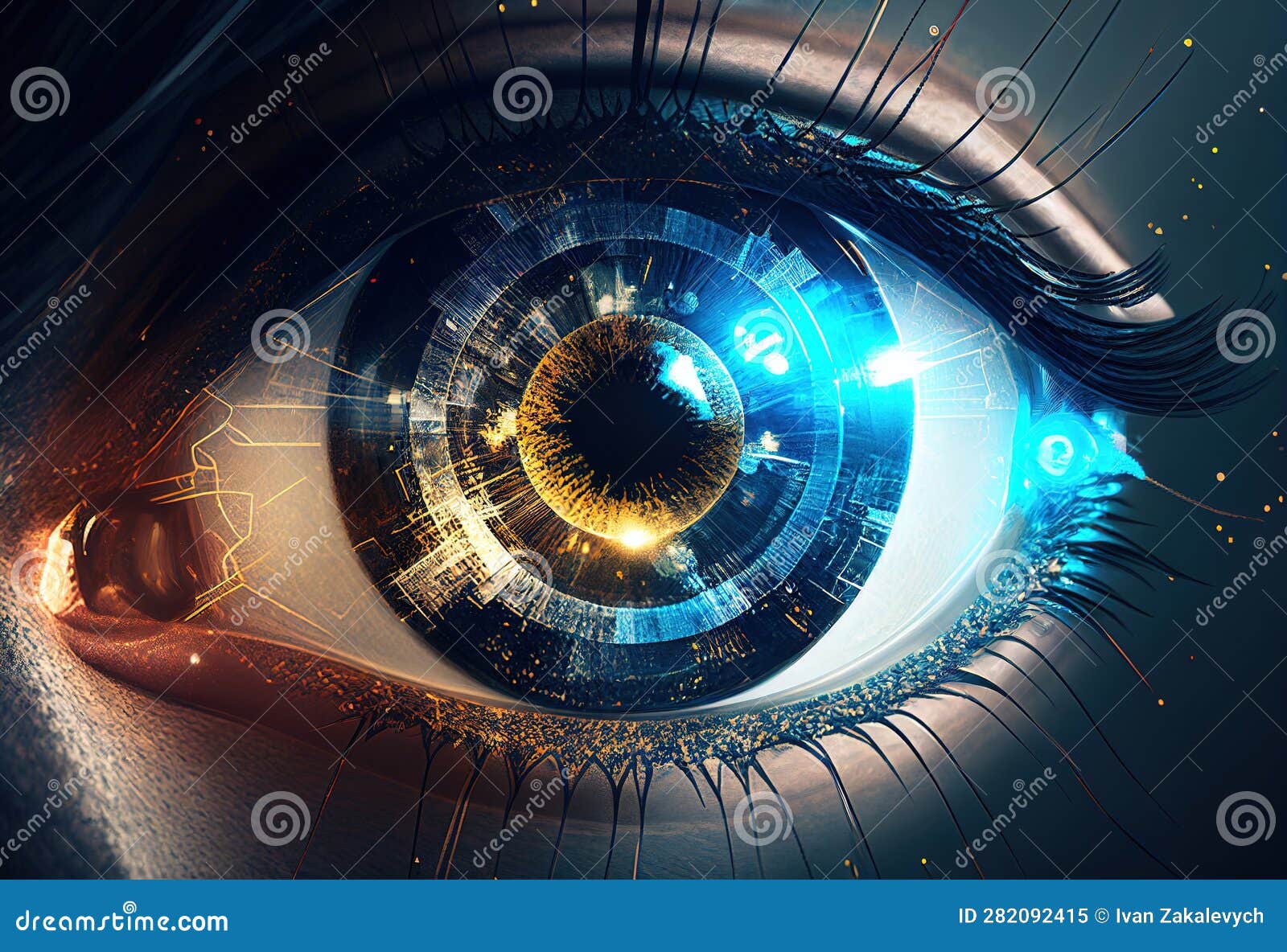 High-Tech Eye Vision Concept.illustration. AI Generative Stock ...