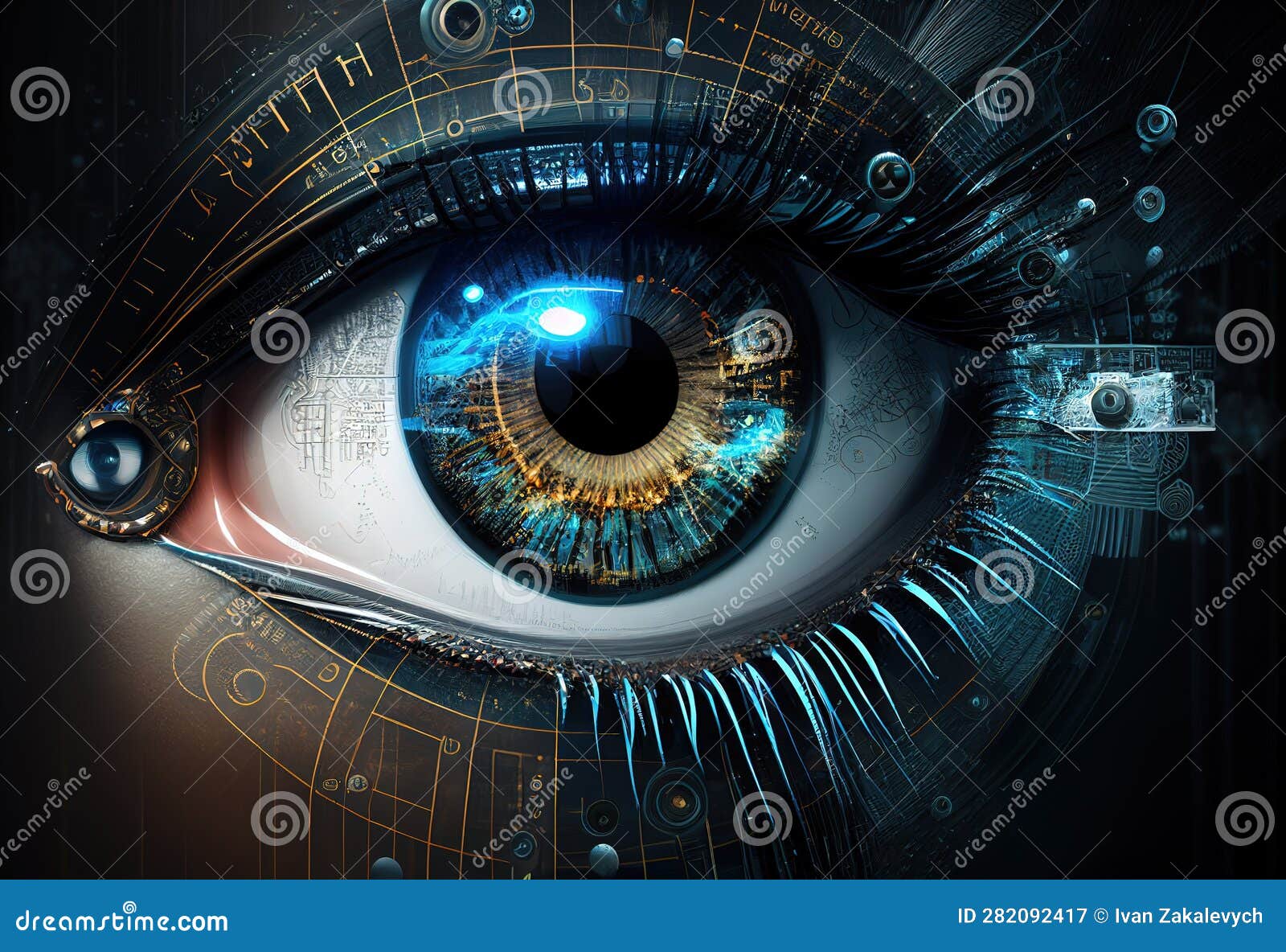 High-Tech Eye Vision Concept.illustration. AI Generative Stock ...