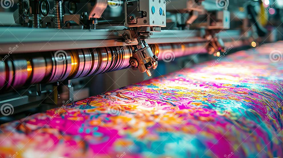 High-tech Fabric Printing: Vibrant Patterns on Modern Textile Machinery ...